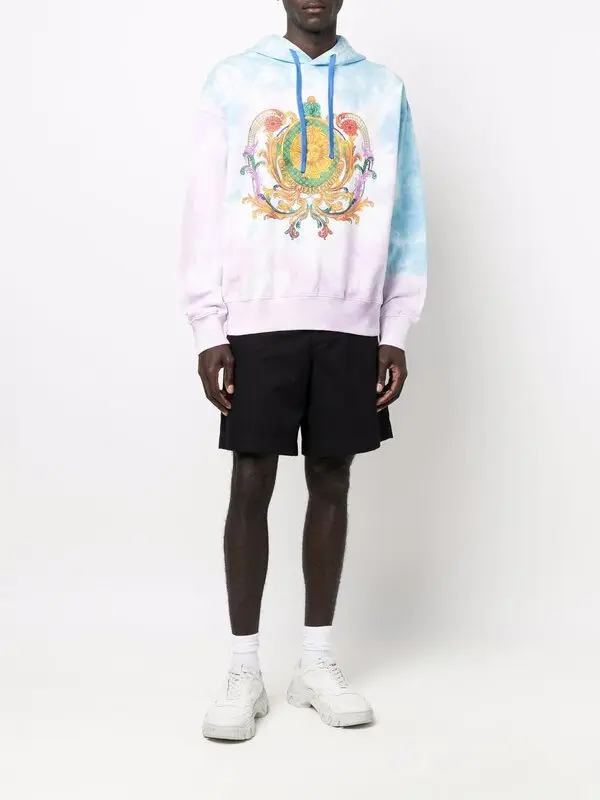 Versace Barocco-print Tie-dye Hoodie