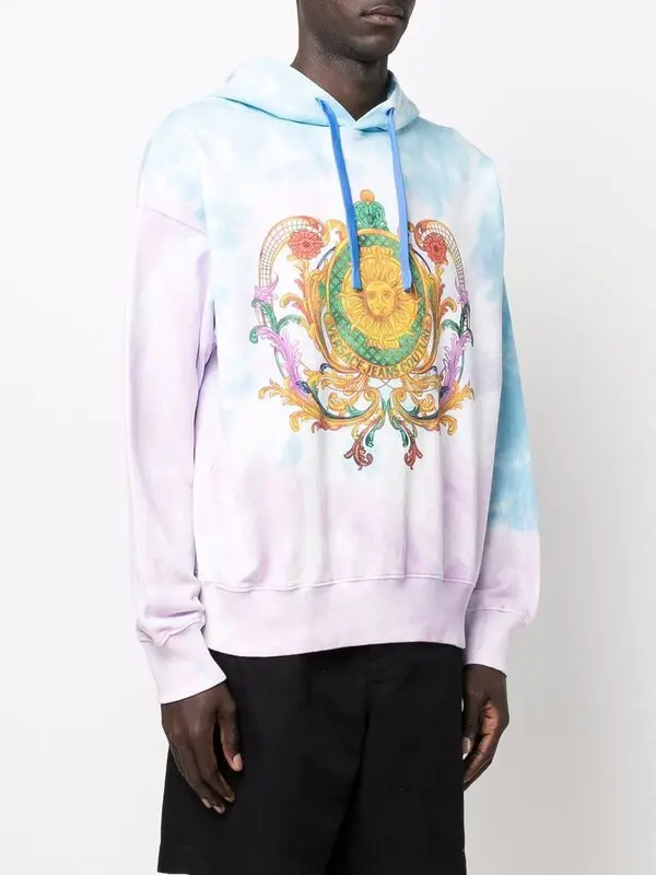 Versace Barocco-print Tie-dye Hoodie