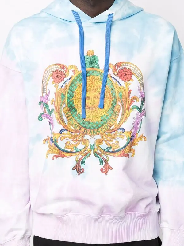 Versace Barocco-print Tie-dye Hoodie