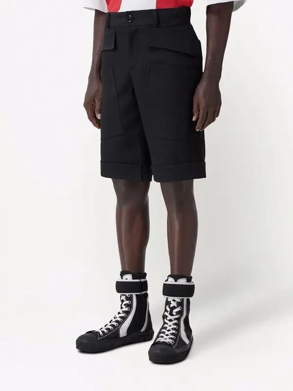 Burberry Panel-detail Wool Shorts