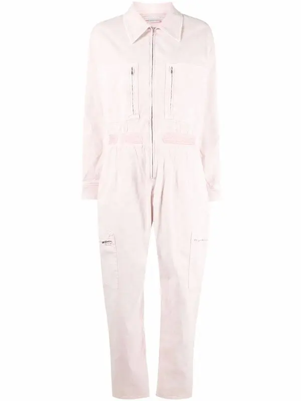 Stella McCartney Long-sleeved Zip-up Boilersuit - Pink