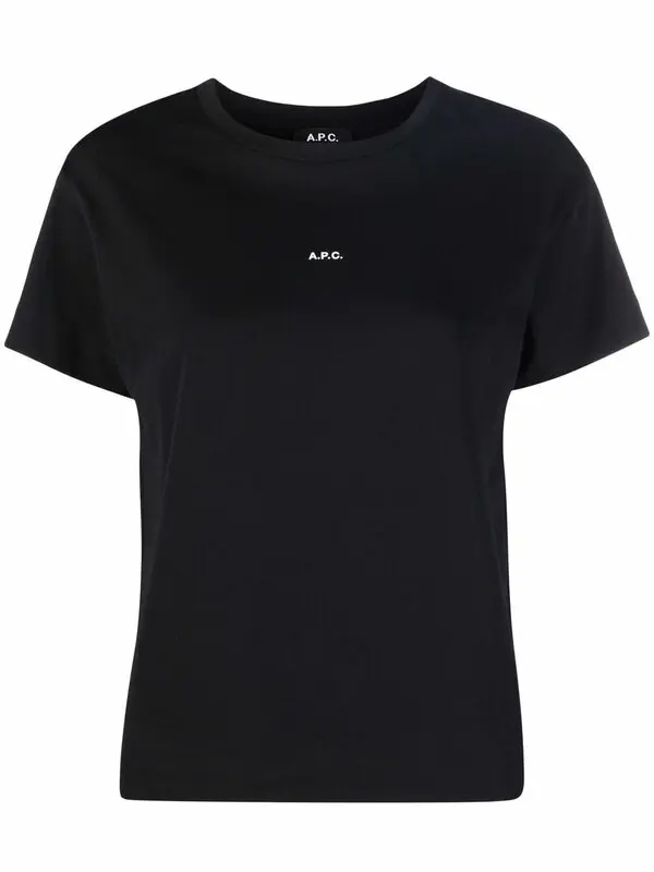 A.p.c. Logo-print Short-sleeve T-shirt - Black