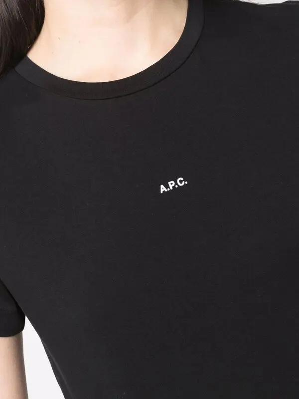 A.p.c. Logo-print Short-sleeve T-shirt - Black