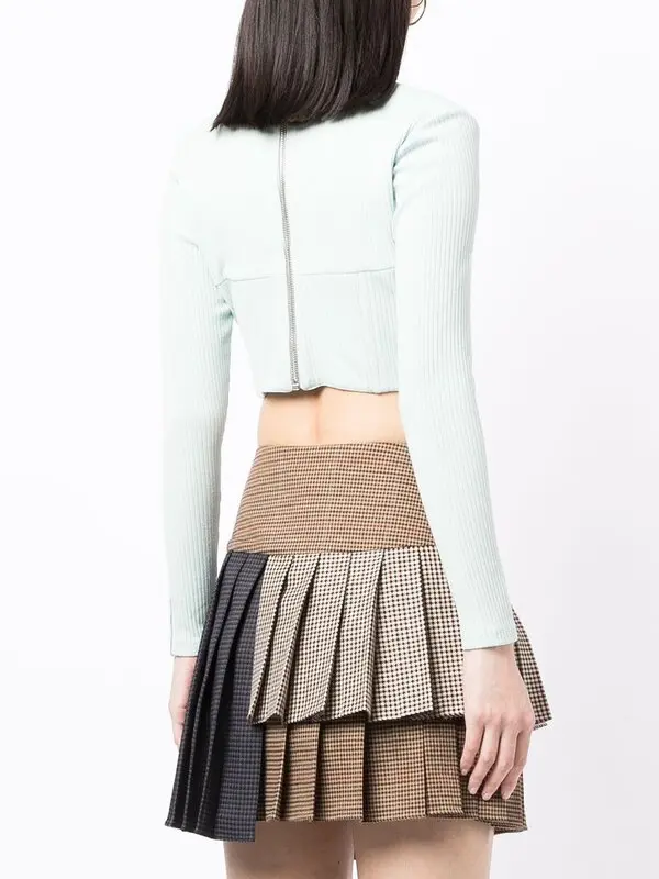 Rokh Ribbed Sweetheart-neck Top