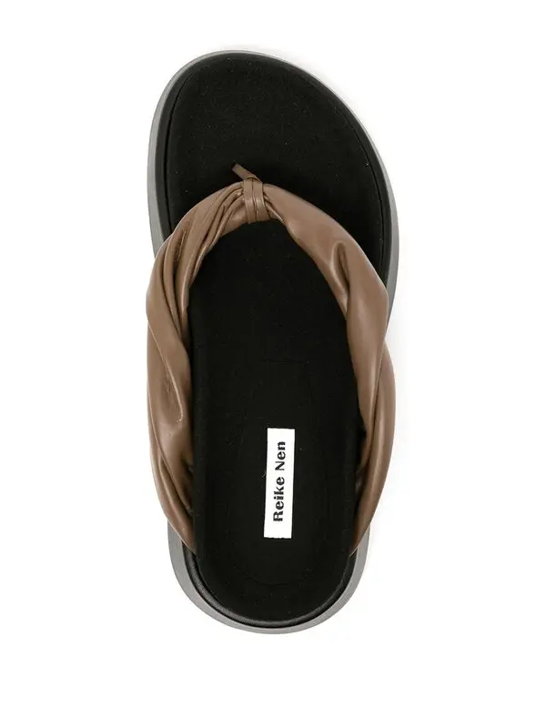 REIKE NEN Twisted-strap Platform Flip Flops