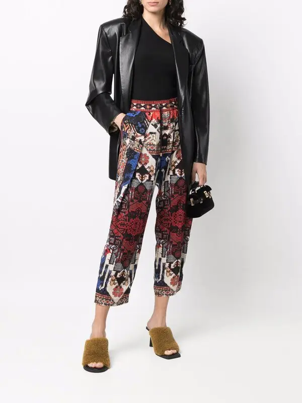 Balmain Abstract Pattern Cropped Trousers