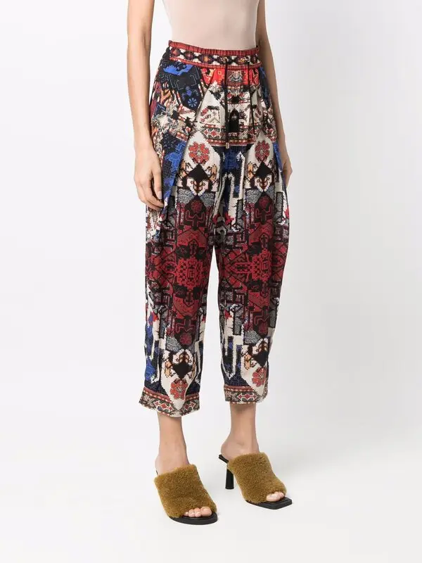 Balmain Abstract Pattern Cropped Trousers