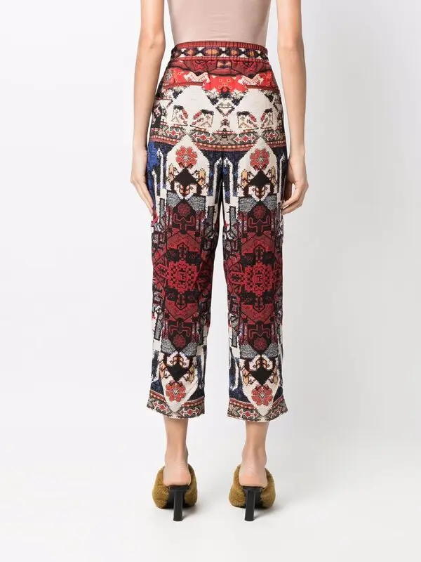 Balmain Abstract Pattern Cropped Trousers