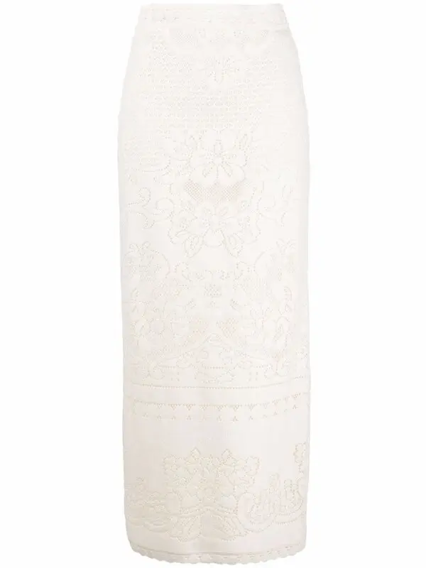 Valentino Garavani High-waisted Lace Skirt