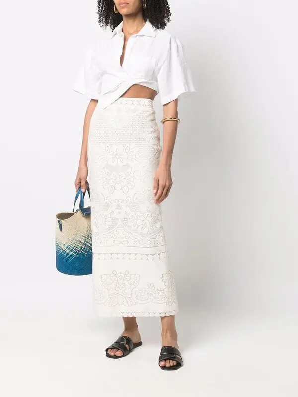 Valentino Garavani High-waisted Lace Skirt