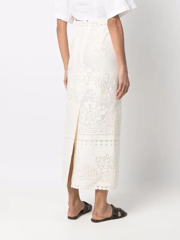Valentino Garavani High-waisted Lace Skirt