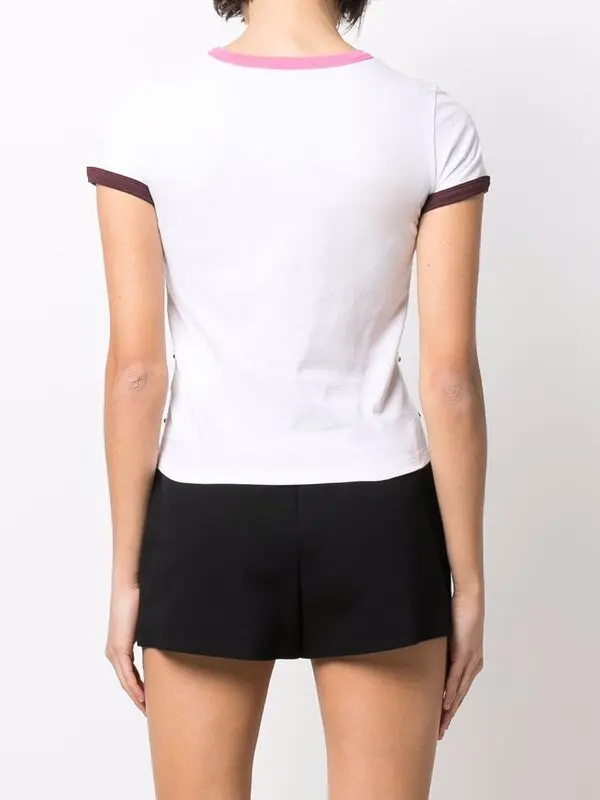 新品★VALENTINO フルーツストーン Tシャツ XXS Valentino Garavani Crystal Fruit Embroidered T-Shirt In White - 30