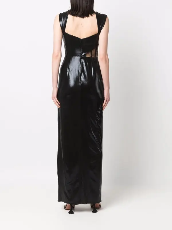 Marchesa Sheer-panel Sleeveless Dress