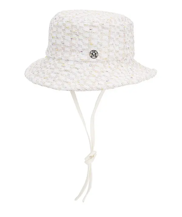 MAISON MICHEL Angele Metallic Tweed Bucket Hat