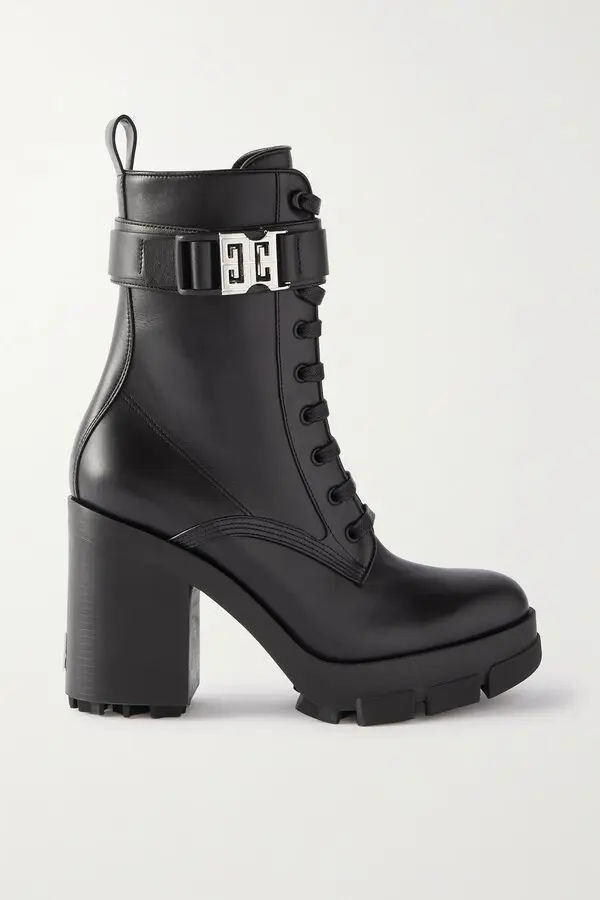 Givenchy Embellished Leather Ankle Boots