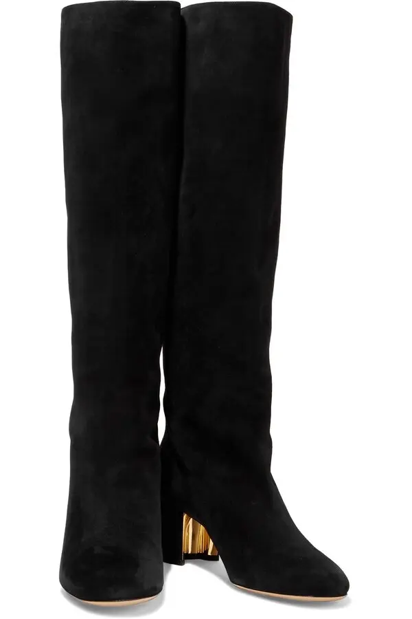 FERRAGAMO Vetto Suede Knee Boots