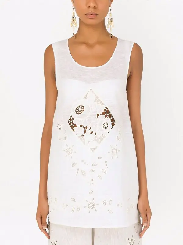 Dolce & Gabbana Embroidered Linen Tunic