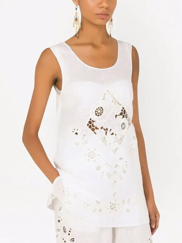 Dolce & Gabbana Embroidered Linen Tunic