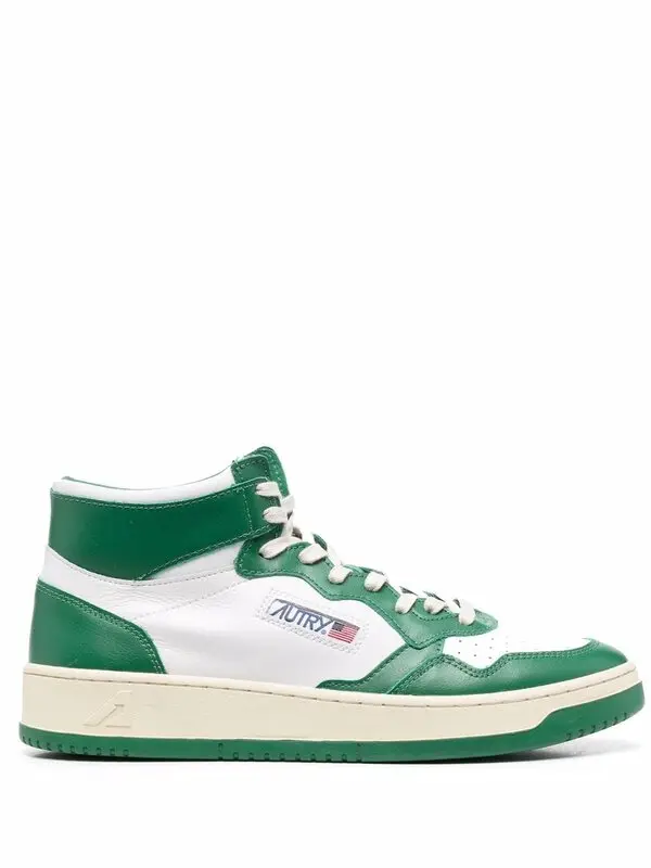 AUTRY Medalist Bicolor Leather High Top Sneakers - White