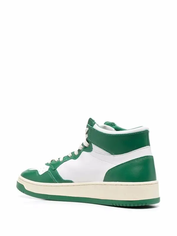 AUTRY Medalist Bicolor Leather High Top Sneakers - White
