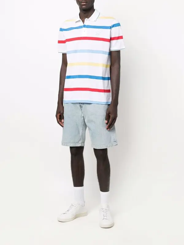 Paul & Shark Striped Short-sleeve Polo Shirt