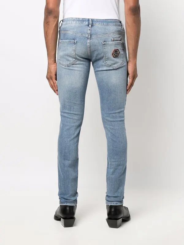 Philipp Plein Low-rise Skinny Jeans - Blue