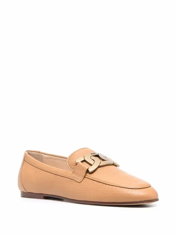 TOD'S Kate Leather Loafers - Neutrals