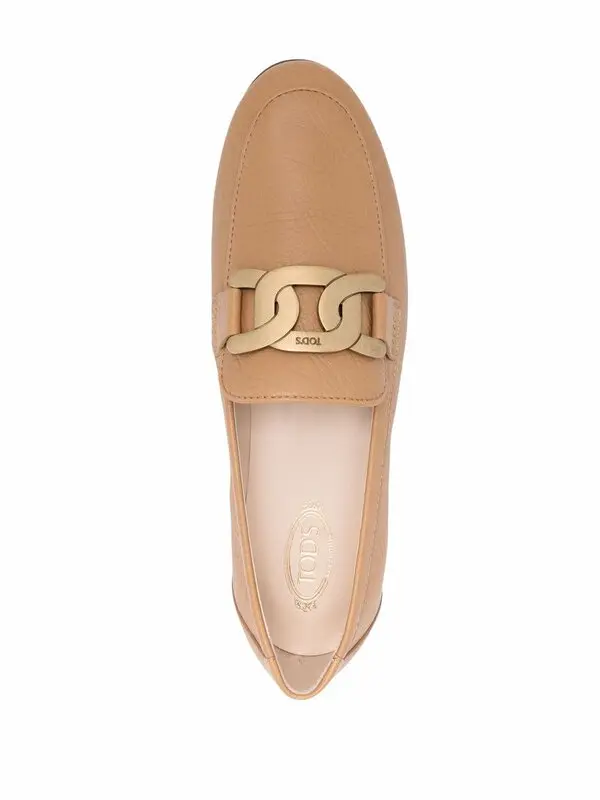 TOD'S Kate Leather Loafers - Neutrals