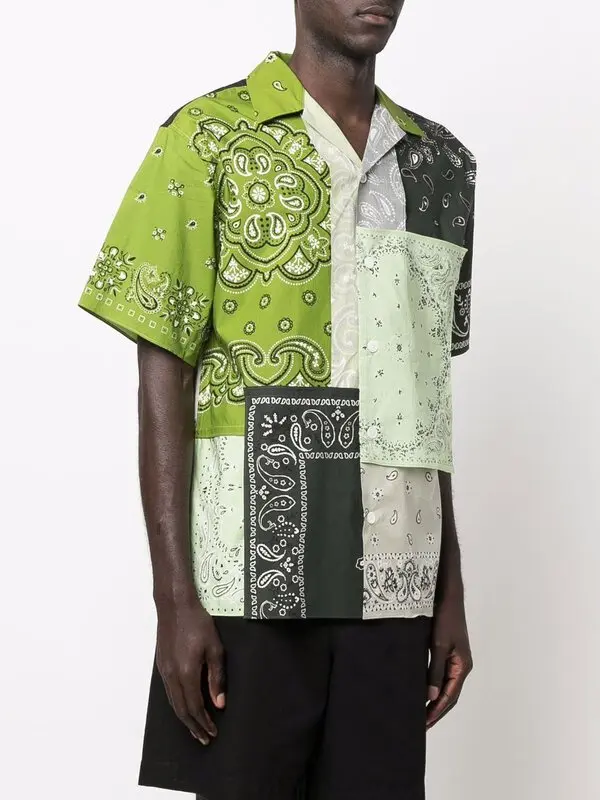 Kenzo Bandana-patchwork Short-sleeve Shirt