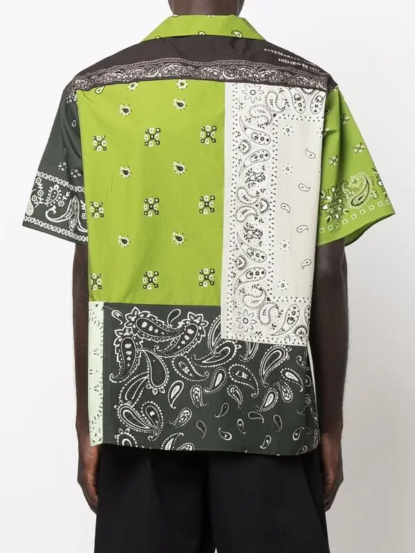 Kenzo Bandana-patchwork Short-sleeve Shirt