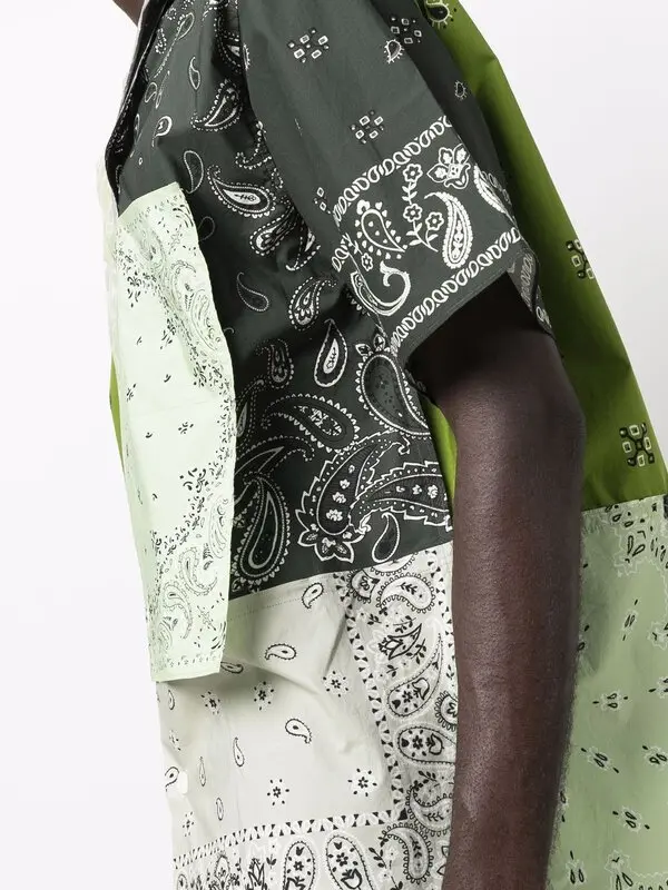 Kenzo Bandana-patchwork Short-sleeve Shirt
