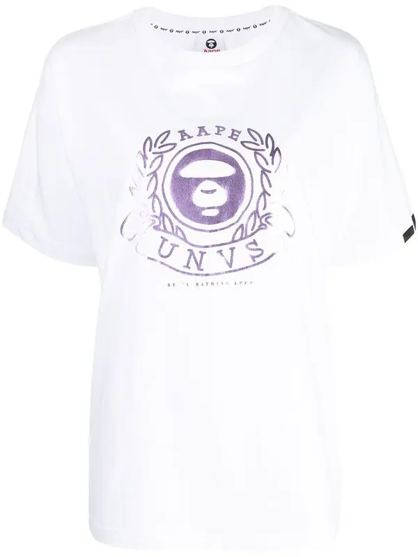 AAPE BY *A BATHING APE Logo-print Short-sleeved T-shirt - White