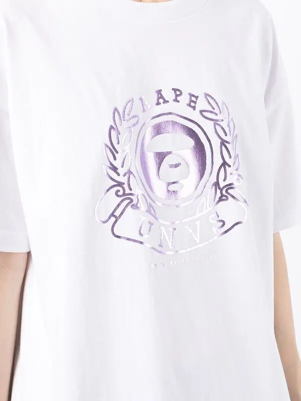 AAPE BY *A BATHING APE Logo Print Cotton T-shirt