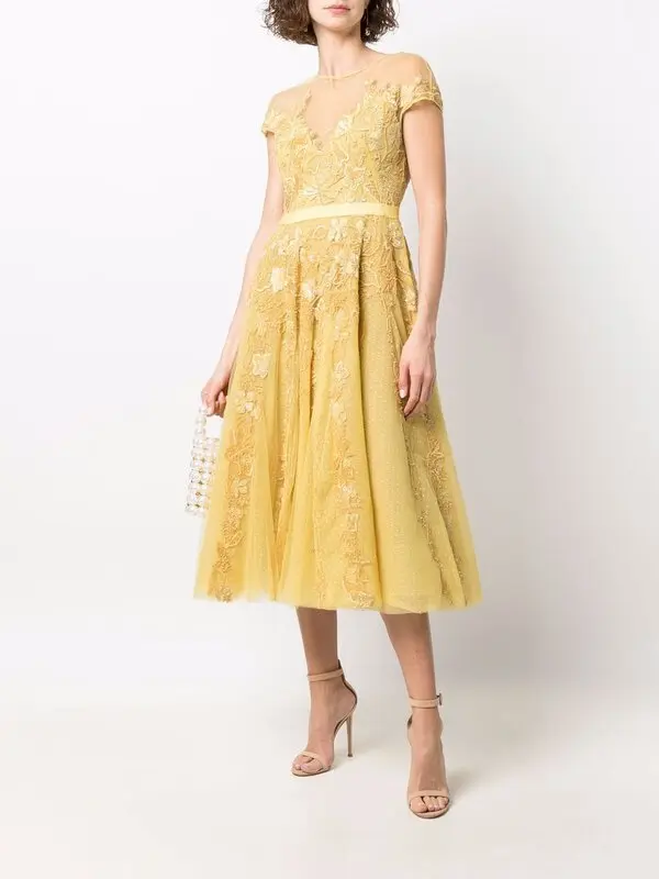 Zuhair Murad Embroidered Midi Dress