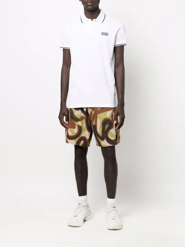 Dsquared2 Spray-paint Cargo Shorts - Neutrals