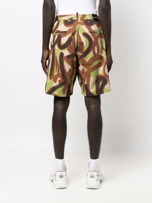Dsquared2 Spray-paint Cargo Shorts - Neutrals