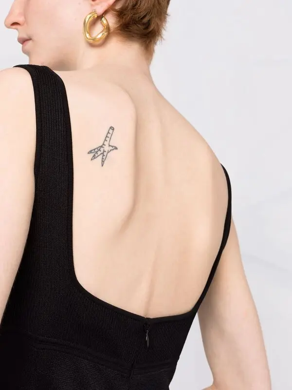 Saint Laurent Cut-out Sleeveless Mini Dress