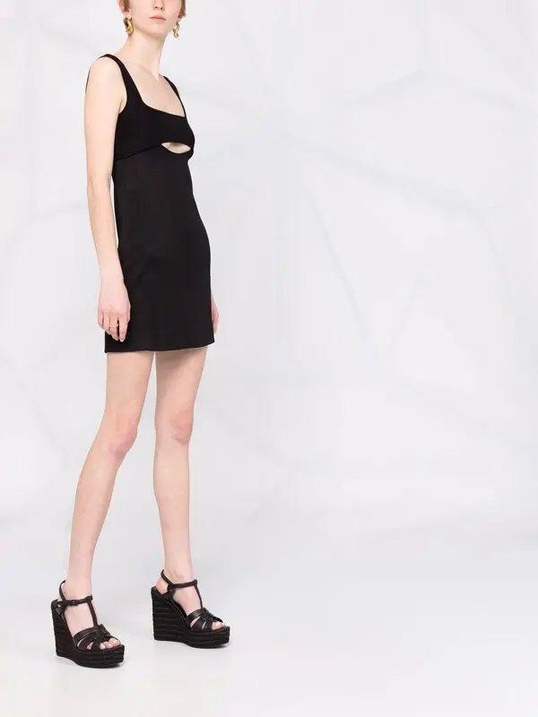 Saint Laurent Mini Cut-Out Dress In Viscose - Black - Women - L
