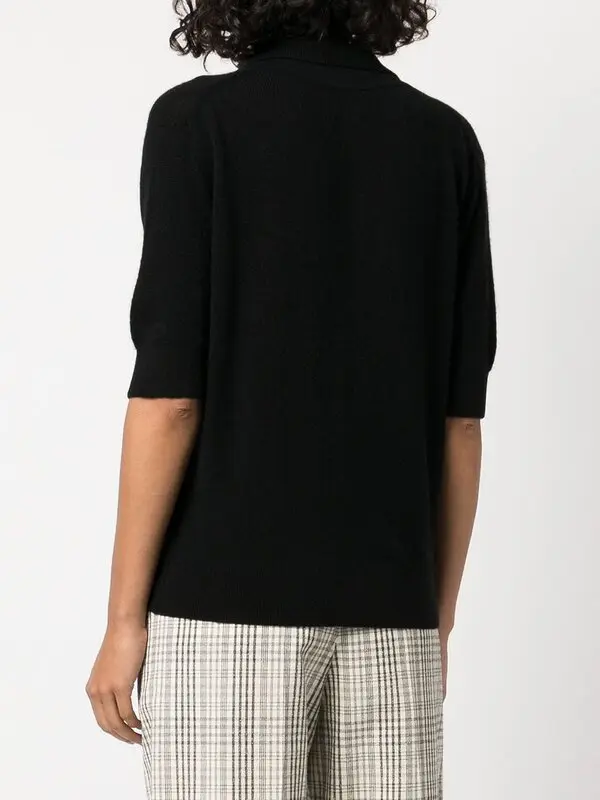 Khaite Short-sleeved Cashmere Polo Top