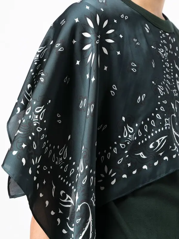 新品 sacai 22SS Bandana Print Pullover(4) SACAI BANDANA PRINT PULLOVER TOP NAVY NEW SEASON PARLOUR X SYDNEY