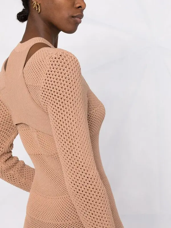 ANDREĀDAMO Knitted Midi Dress - Neutrals
