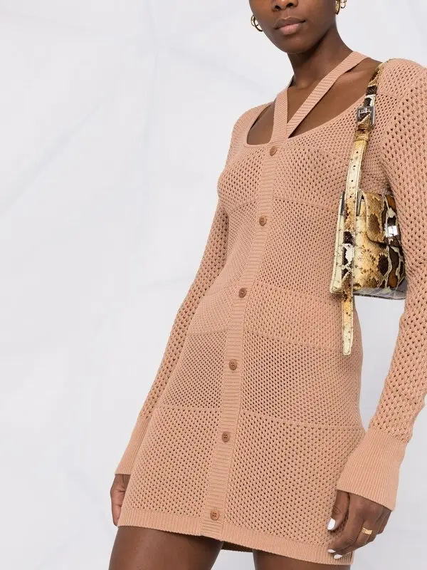 ANDREĀDAMO Knitted Midi Dress - Neutrals