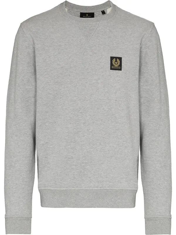 Belstaff Logo Patch Cotton Sweatshirt - Grey