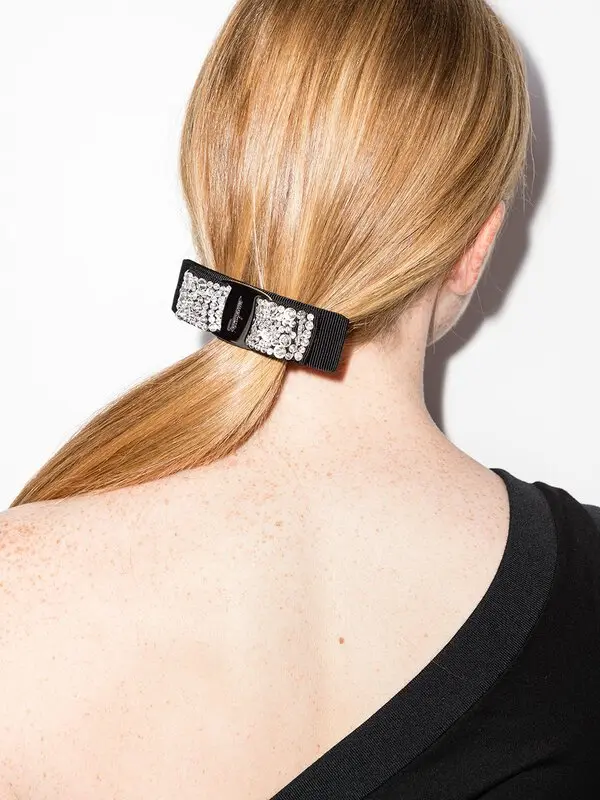 FERRAGAMO Vara Hair Pin - Black