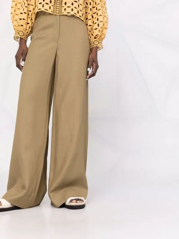 Alberta Ferretti High-waisted Wide-leg Trousers