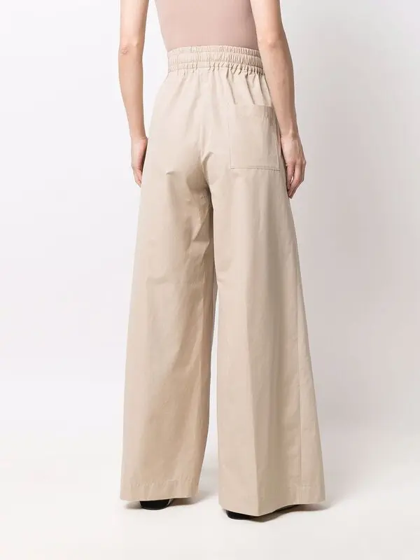 Aspesi Wide-leg Flared Trousers - Neutrals