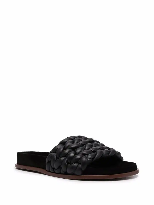 Chloé Woven Strap Sandals - Black