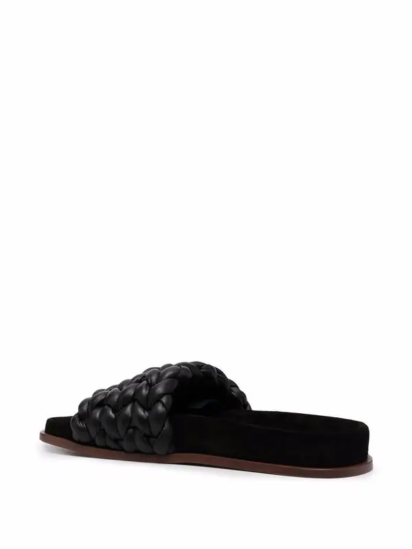 Chloé Woven Strap Sandals - Black