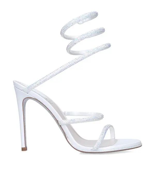 Rene Caovilla Embellished Cleo 105 Sandals - White