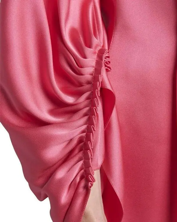 Giorgio Armani Draped Silk Tunic Blouse
